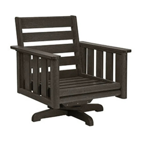 CHOCOLATE STRATFORD SWIVEL CHAT CHAIR FRAME ONLY, CUSHIONS SOLD SEPARA ...